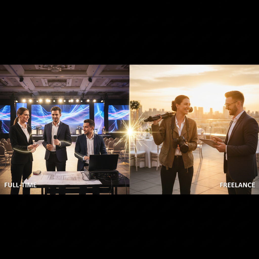Full-Time vs Freelance Event Work: Pros and Cons for Staff | Staffed It ...